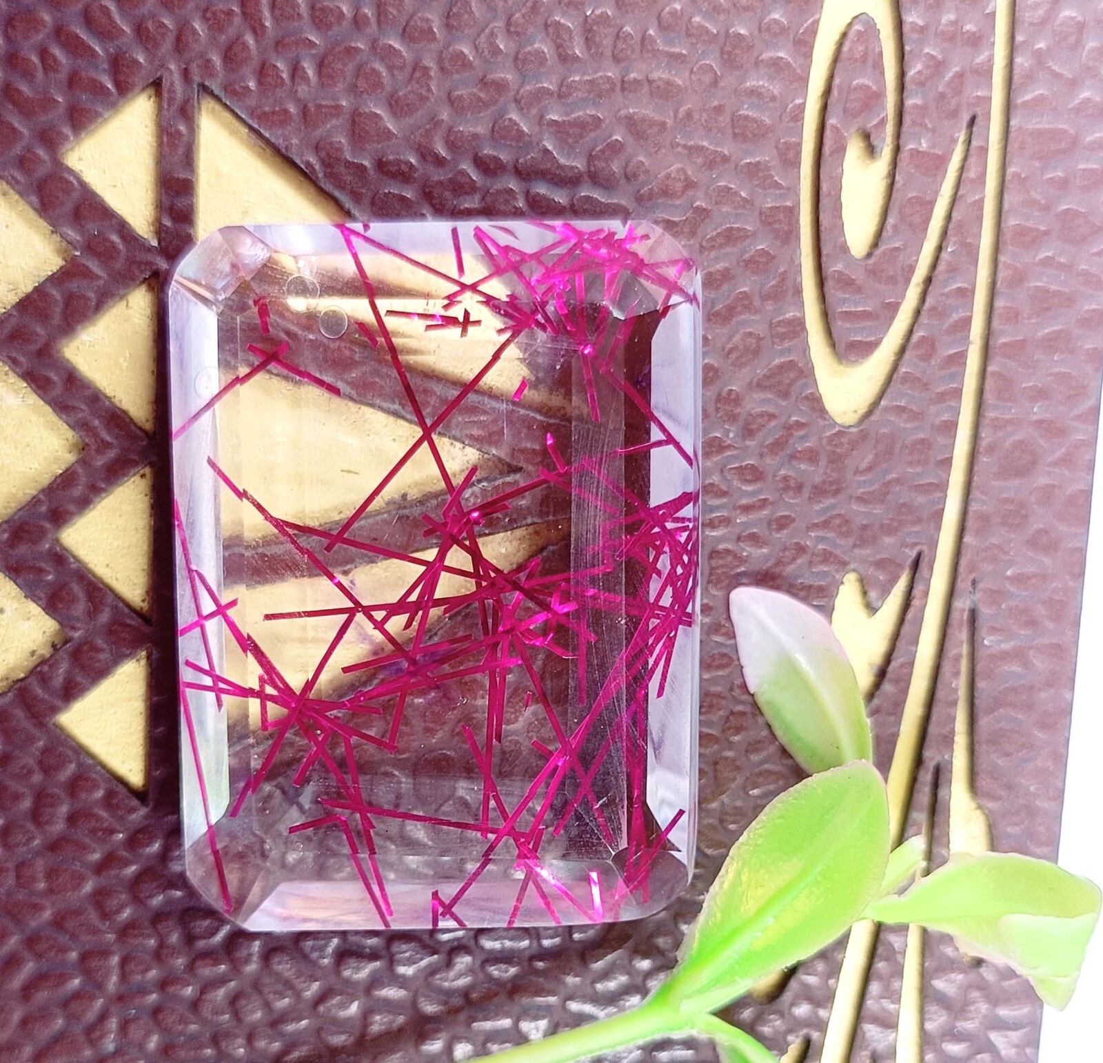 DYED 113.15 Carat Emerald Cut Pink Quartz Lab-Created EGL Certified ...