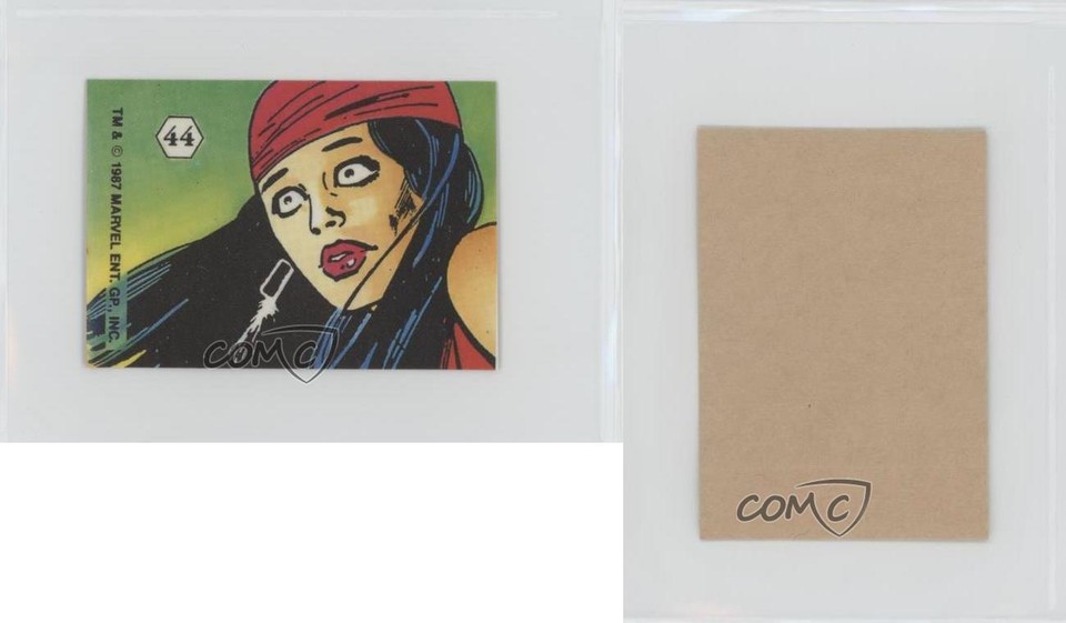 1987 Marvel Universe Stickers III: Marvel's Magic Moments Elektra #44 ...