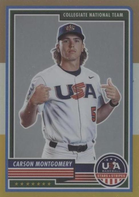 2023 Panini USA Baseball Stars & Stripes - Carson Montgomery #76 Bronze ...