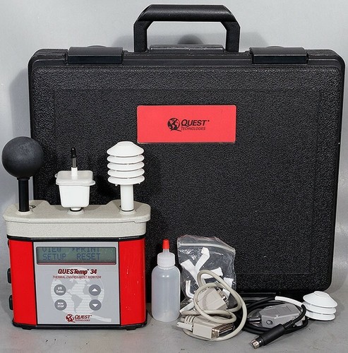 TSI/3M Quest Technologies QUESTemp° 34 QT-34 WBGT Heat Stress Monitor ...