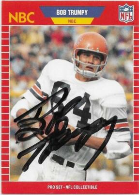 BOB TRUMPY Autographed Signed 1989 Pro Set Football card #26 Announcer ...