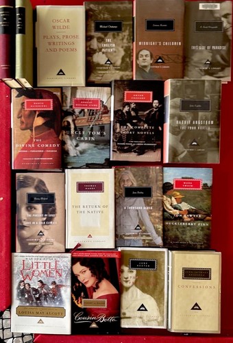 Everymans Library HC Lot-20 Top 100 Classics-Austen Chekov Dante Twain ...