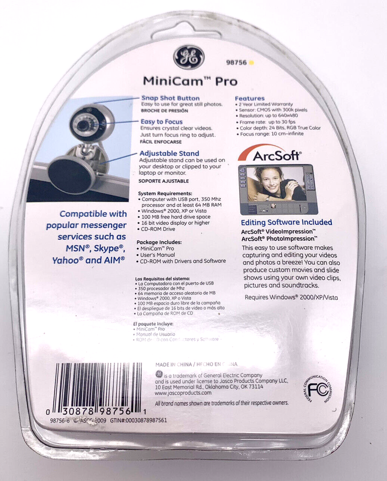 New GE Minicam Pro 98756 Web Cam Snapshot Button Sealed 30878987561| eBay