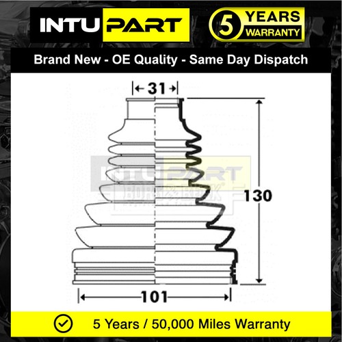 Fits Discovery 2.7 TD 4.0 4.4 IntuPart Rear Inner CV Joint Boot Set ...
