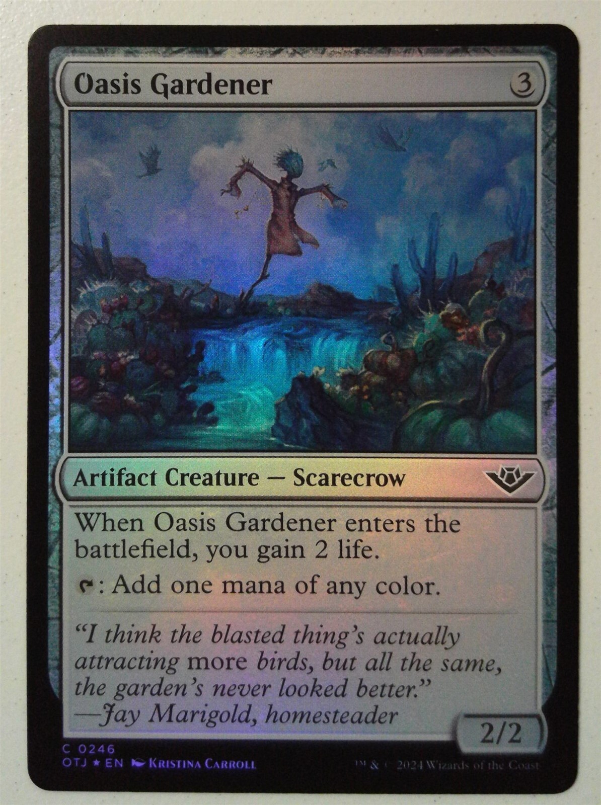 Oasis Gardener *FOIL Common* Magic MtG x1 OTJ Outlaws of Thunder ...