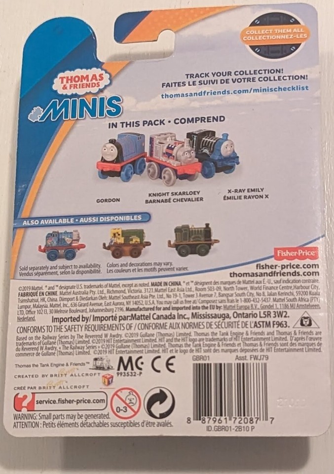 Thomas & Friends Minis 3 Pack Gordon, Knight Skarloey & X-Ray Emily MOC ...