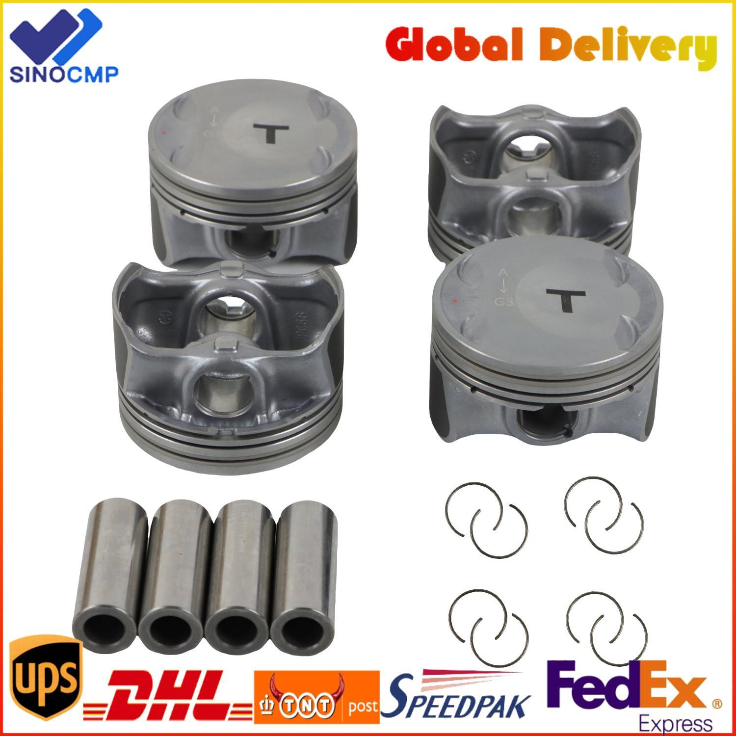 4X Engine Pistons Rings Set 23410-2G401 For Hyundai Elantra 11-20 Kia ...