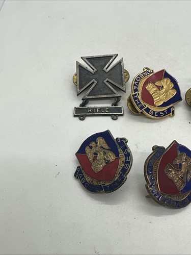 Vtg Military Pin Lot Rifle Pin -5 Pins | eBay