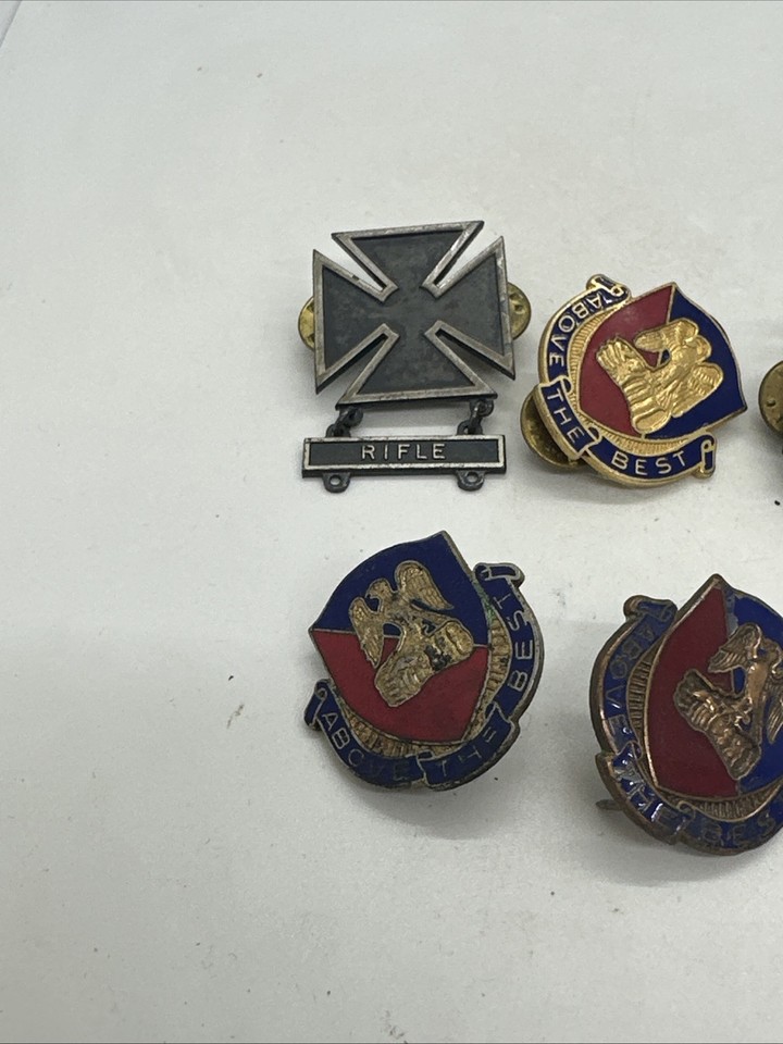 Vtg Military Pin Lot Rifle Pin -5 Pins | eBay
