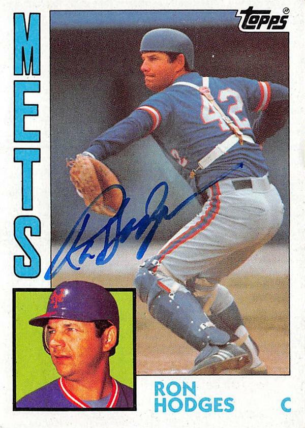 Ron Hodges autographed baseball card (New York Mets) 1984 Topps #418 | eBay