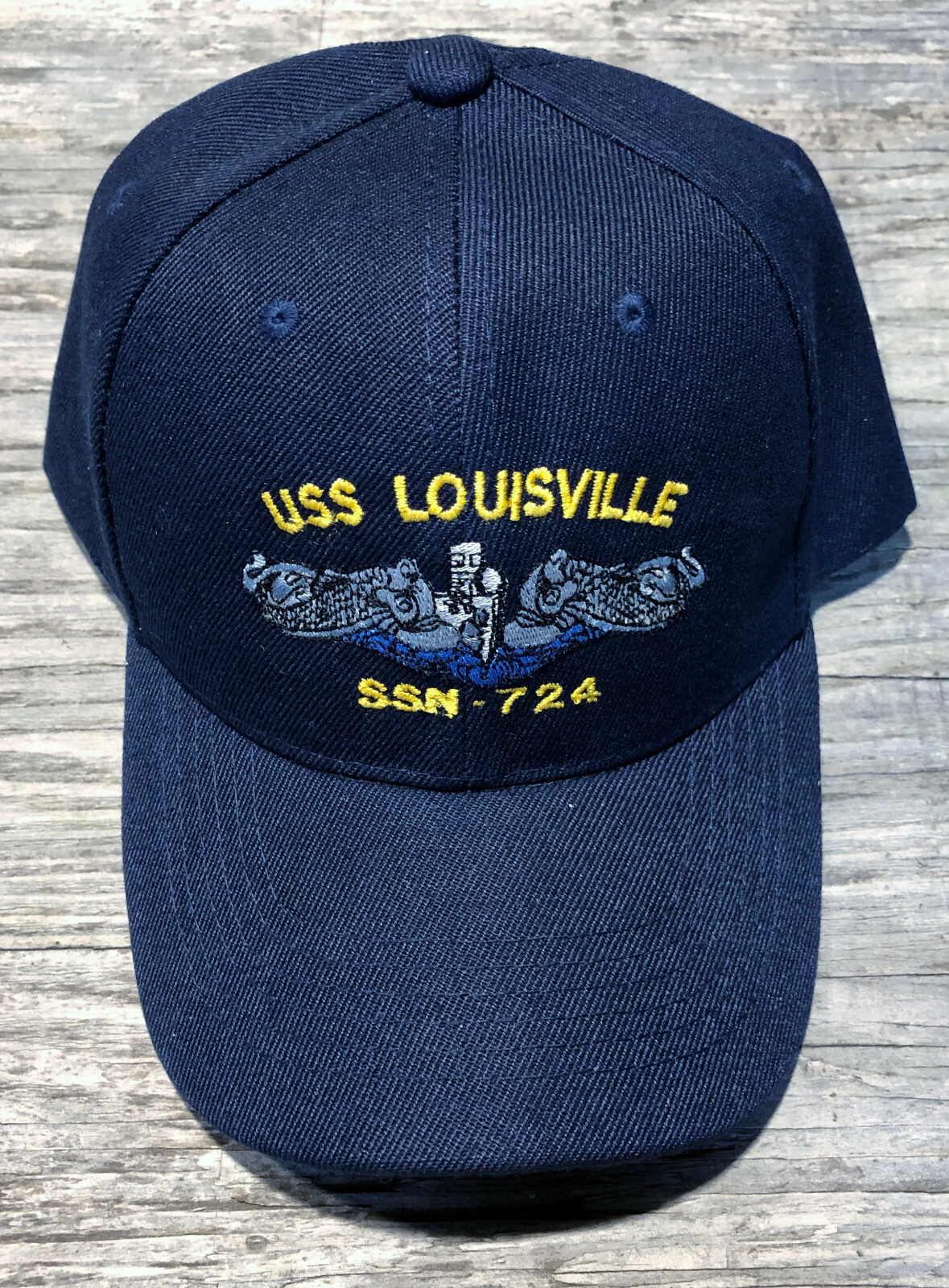 USS Louisville SSN-724 Embroidered Ball Cap Submarine Dolphins Navy ...