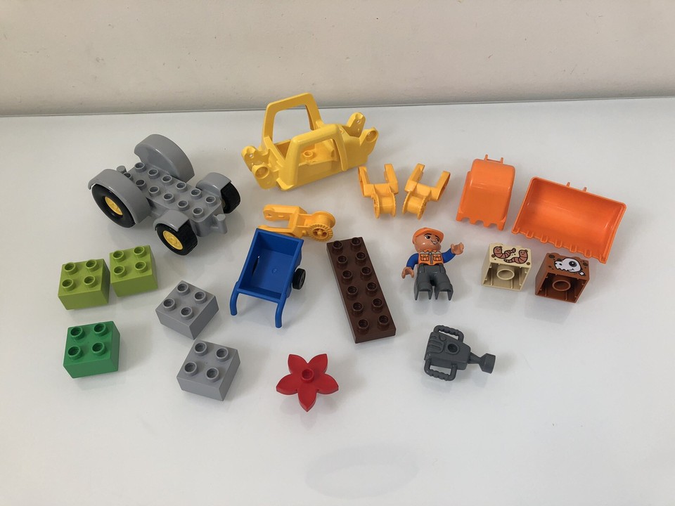 LEGO DUPLO 10811 Backhoe Loader Excavator - Complete HTF Retired ...