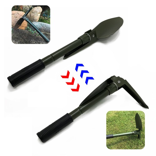 Vert Multifonctionnel Militaire Pliable Shovel Survie Urgence Jardin ...