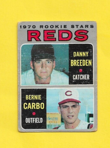 1970 Topps Cincinnati Reds Rookie Stars #36 Danny Breeden Bernie Carbo ...