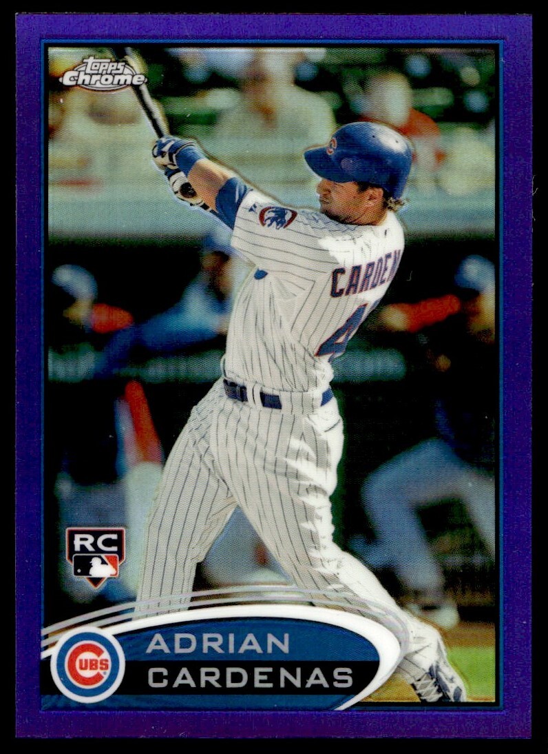 2012 Topps Chrome Purple Refractor Adrian Cardenas Rookie G79 Chicago ...