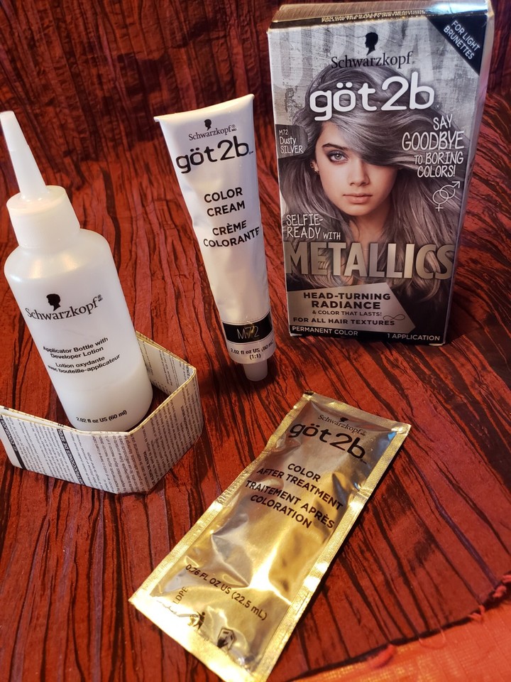 Got2b Metallic Permanent Hair Color M72 Dusty Silver Multi-Dimensional ...