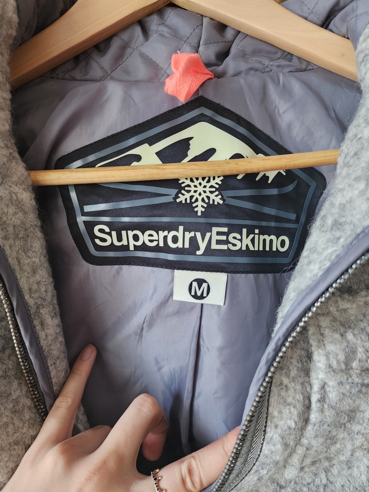 Superdry Eskimo Zip Up Poncho Style Wool Blend Hoody Vest Size M Women ...