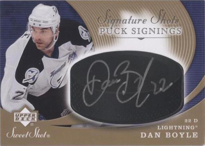 2007-08 Upper Deck Sweet Shot - Signature Shots/Saves Puck Signings Dan ...