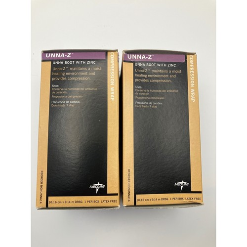 Medline Unna-Z Unna Boot Zinc Compression Wrap Latex Free Moist Healing ...