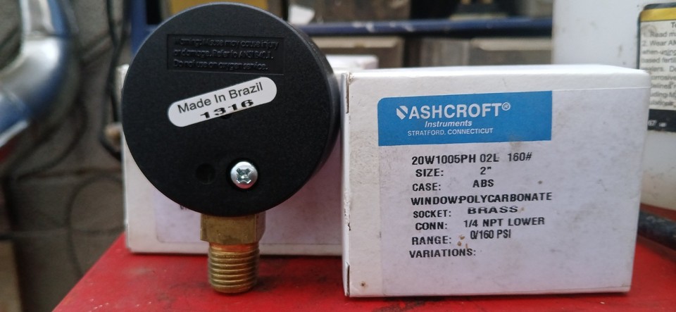 : Ashcroft 20W1005PH 02L Pressure Gauge 0-160 PSI – New in Box – 2 ...