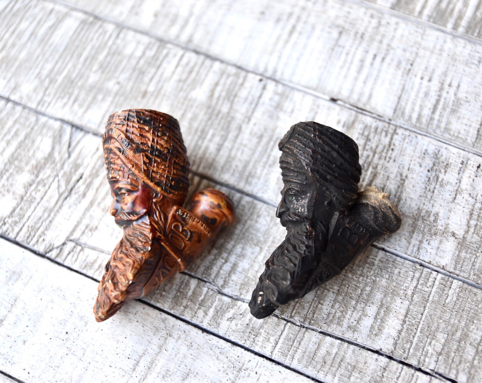 Two Antique Clay Pipes JACOB Collectable Pipe | eBay