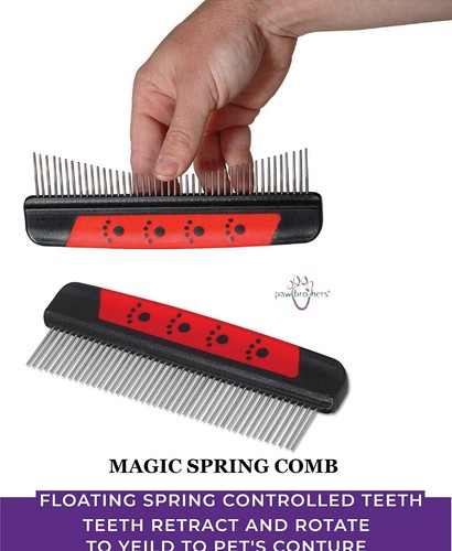 MAGIC SPRING COMB Rotating&Retracting Flexible Stainless-Steel Pin Dog ...