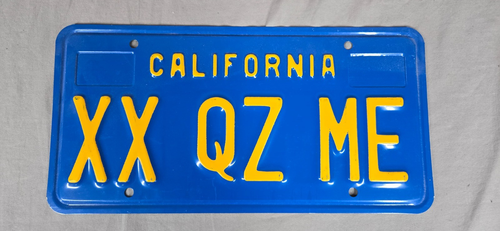 Vintage California Blue & Yellow License Plates Single Personalized XX ...