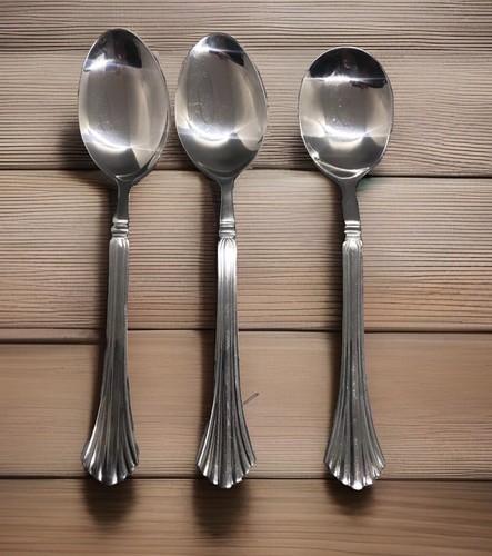 Cambridge TRACY Stainless Flatware 2 Teaspoons & Sugar Spoon | eBay
