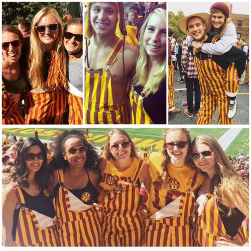 Maroon & Gold Game Bibs Overalls NEW Minnesota Gophers USC ASU Unisex ...