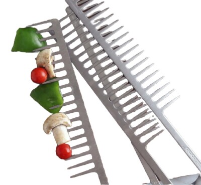 2 Kebobs Grill Combs For Meat Vegetables Seafood | eBay
