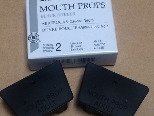 DENTAL MOUTH PROP BLACK RUBBER ADULT SIZE LATEX FREE TWO IN A BOX TEN ...