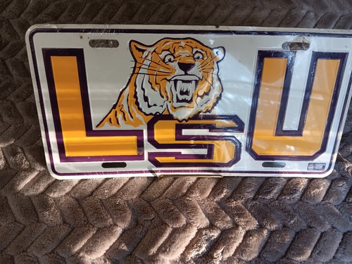 LSU Vintage Metal License Plate College Licensed Man Cave Decor Car ...