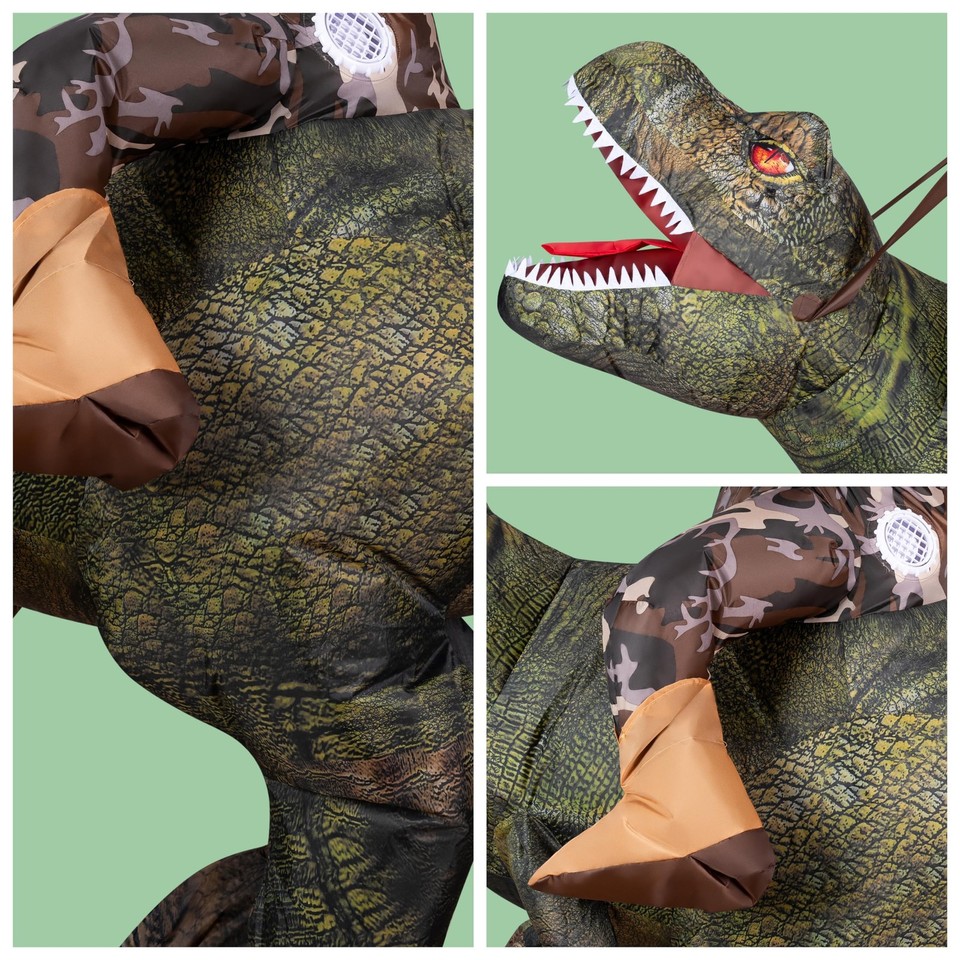 Inflatable Dinosaur Costume Adult, Ride on T Rex Blow Up Costume ...