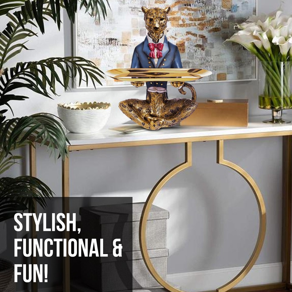SINT Modern Decor Resin Tiger Tray Statue Storage Suitable for Home ...