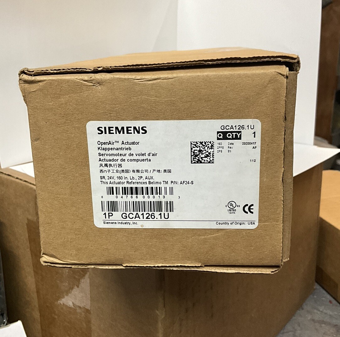 SIEMENS Damper OpenAir Actuator - GCA126.1U - 24v - 2 Position | eBay