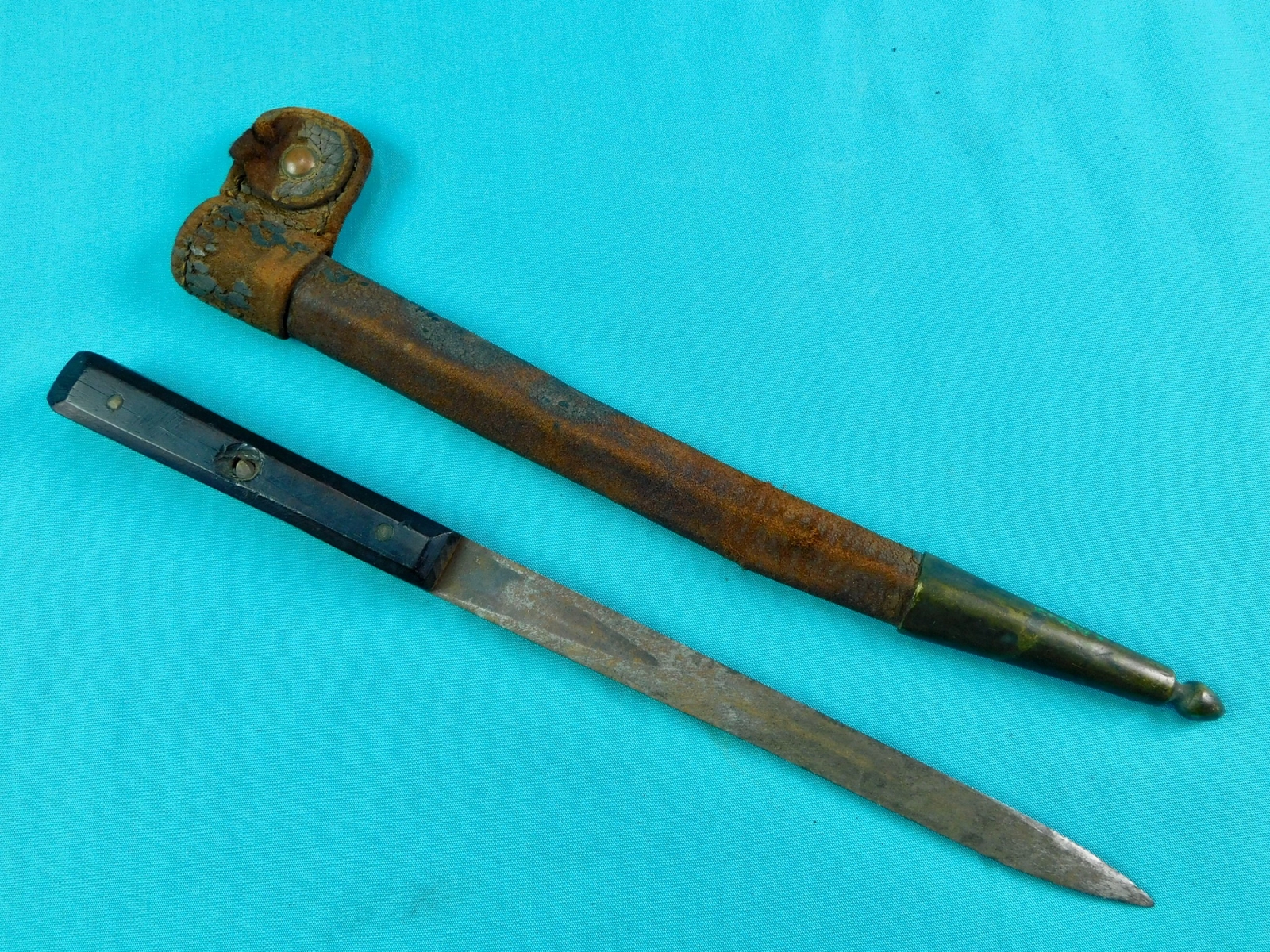 Antique Old US Civil War Custom Made Dagger Fighting Knife w/ Sheath | eBay