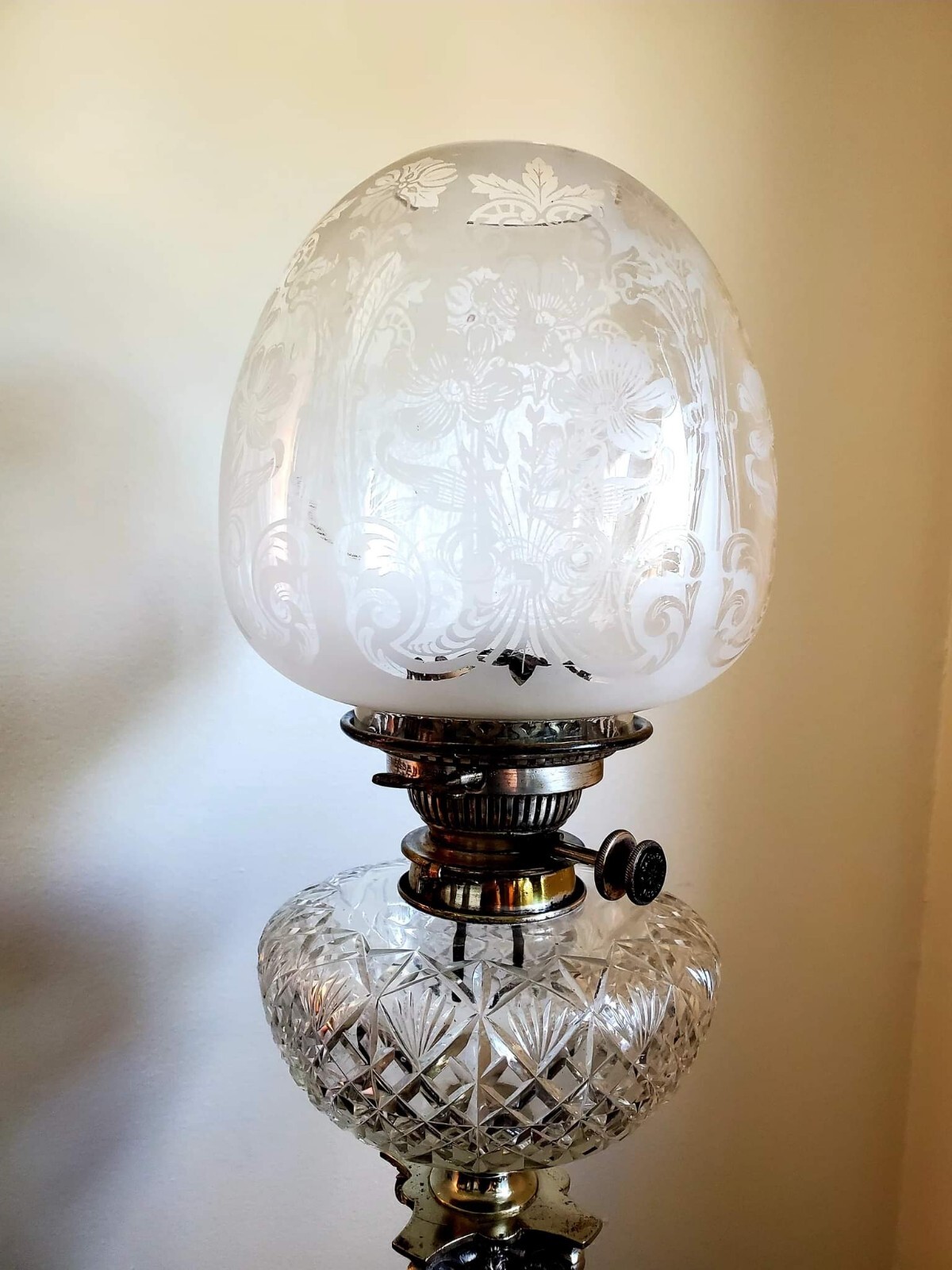 Antique 1800's Messenger's Corinthian Column Silverplated Banquet Oil ...