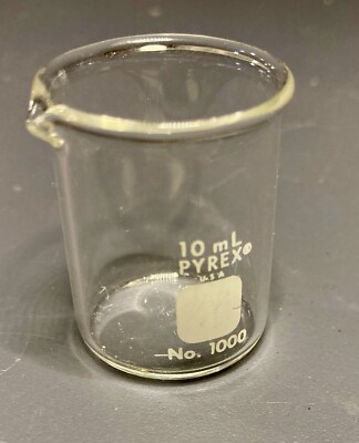 Pyrex Glass Griffin Beakers, Low Form, Measuring 10mL (No. 1000) (8 ...