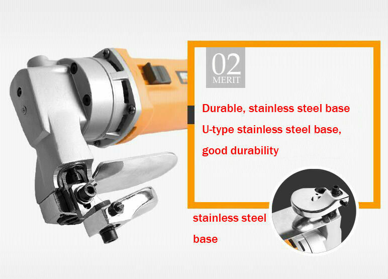 220V Electric Sheet Shear Metal Cutting Shears Heavy Duty Cutter Power ...