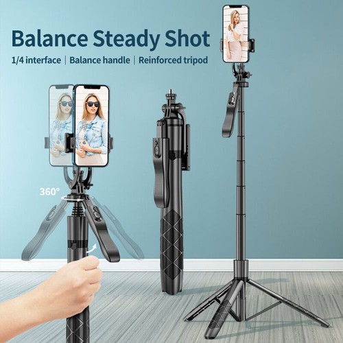 Anti-Shake Selfie Stick Tripod 360 Rotating Smartphone Stabilizer with ...