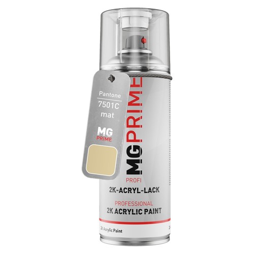 Pantone 7501C Beige mat acrylique bombe aérosol 2C 400ml séchage rapide ...
