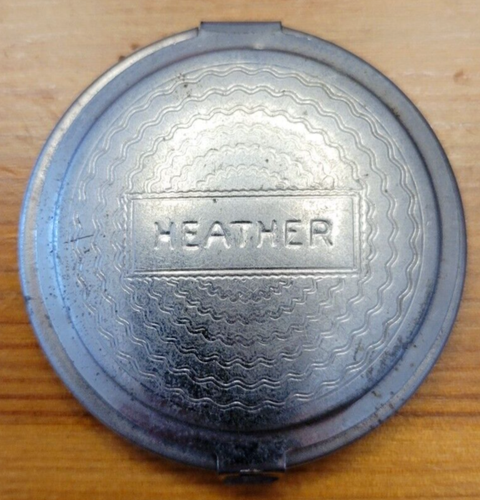 Vintage Heather Watch Case Day Time Rouge Mirror Tin Compact Powder ...
