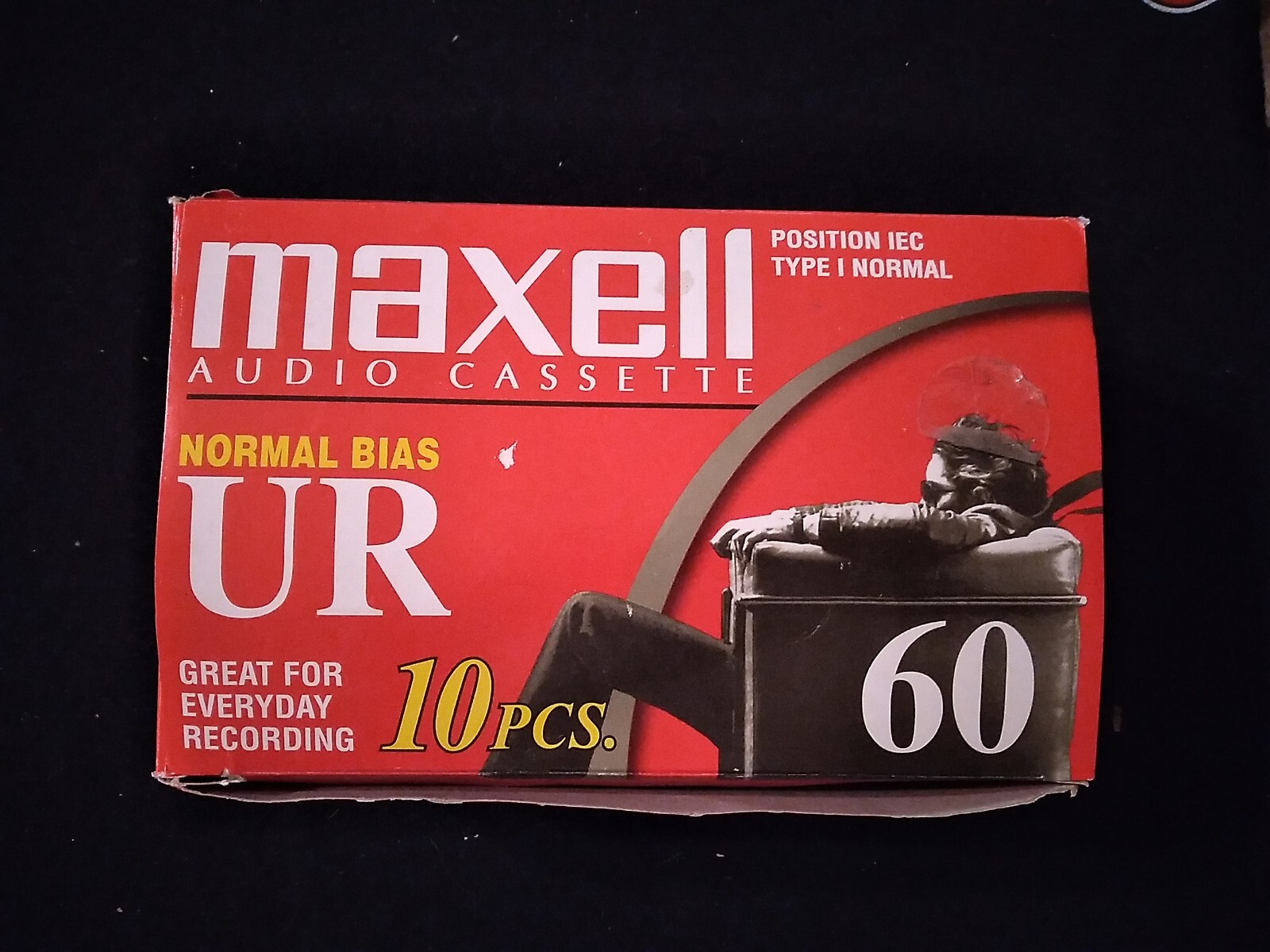 Lot of 10 SEALED Blank MAXELL Normal Bias UR 60 Audio Cassette Tapes 60 ...