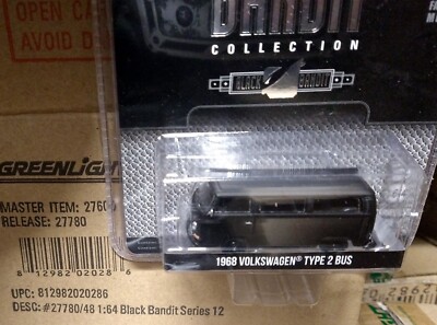 Greenlight 1968 VOLKSWAGEN TYPE 2 BUS Black '68 VW Bus BLACK BANDIT ...