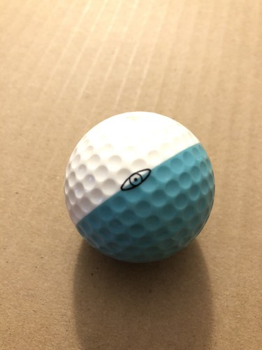 Two Tone Ping Pebble Beach Links Logo Eye Light Blue & White Golf Ball ...