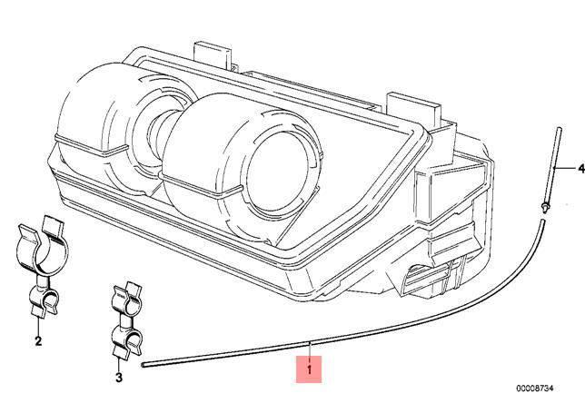 Genuine BMW 114 E12 E21 Emission Control Air Pump Vacuum Hose OEM ...