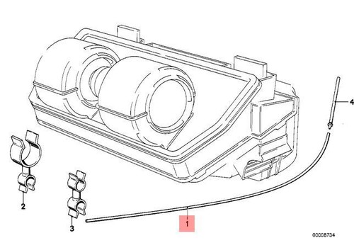 Genuine BMW 114 E12 E21 Emission Control Air Pump Vacuum Hose OEM ...