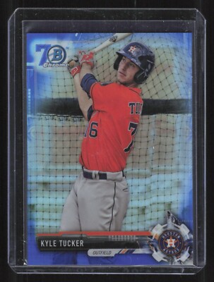 2017 Bowman Chrome Kyle Tucker BCP28 70th Anniversary Blue Refractor | eBay