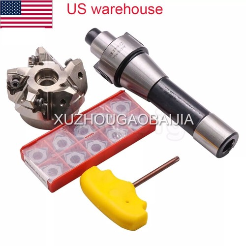 R8 FMB22 Arbor MFWN90 63-22-5T Face End Mill Shell Cutter + 10Pcs ...