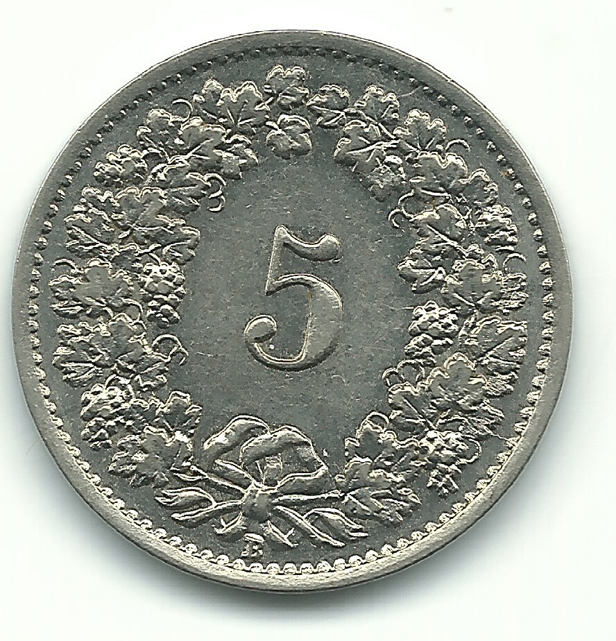 A HIGH GRADE UNC 1932 B SWITZERLAND 5 RAPPEN COIN-AGT615 | eBay